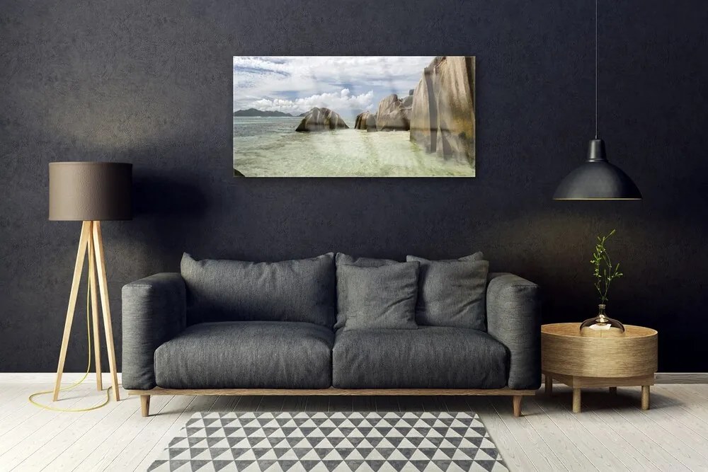 akrylový obraz Skála Krajina 100x50 cm