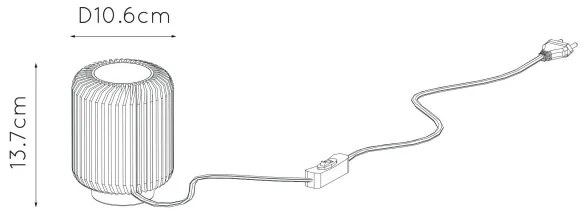 Lucide 26500/05/02 - LED Stolní lampa TURBIN LED/5W/230V