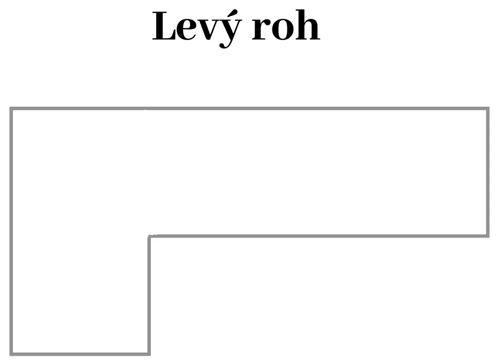 KULHÁNEK Zahradní rohová lavice - rustikální Odstín nátěru: individuální, Délka levé strany: 150 cm, Délka pravé strany: 180 cm