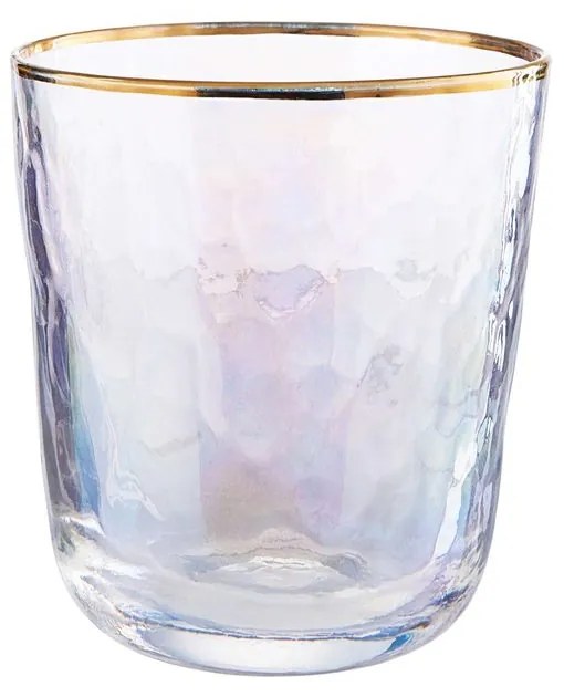 SMERALDA Sada sklenic se zlatým okrajem 280 ml 6 ks