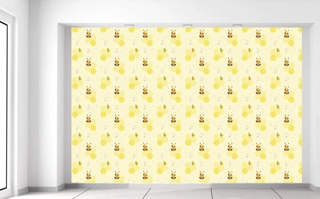Gario Fototapeta Žluté včelky Materiál: Latexová, Velikost: 200 x 135 cm