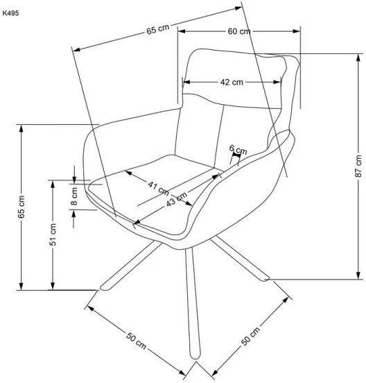 Jídelní židle HALSA 1 ks béžová