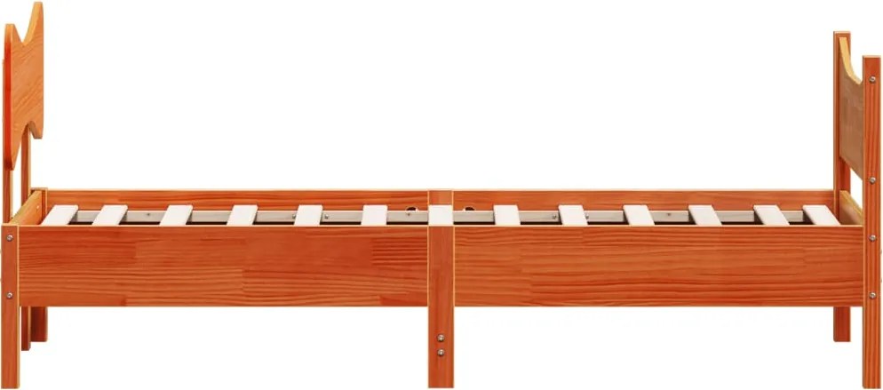 Postel bez matrace voskově hnědá 75 x 190 cm masivní borovice 3216407