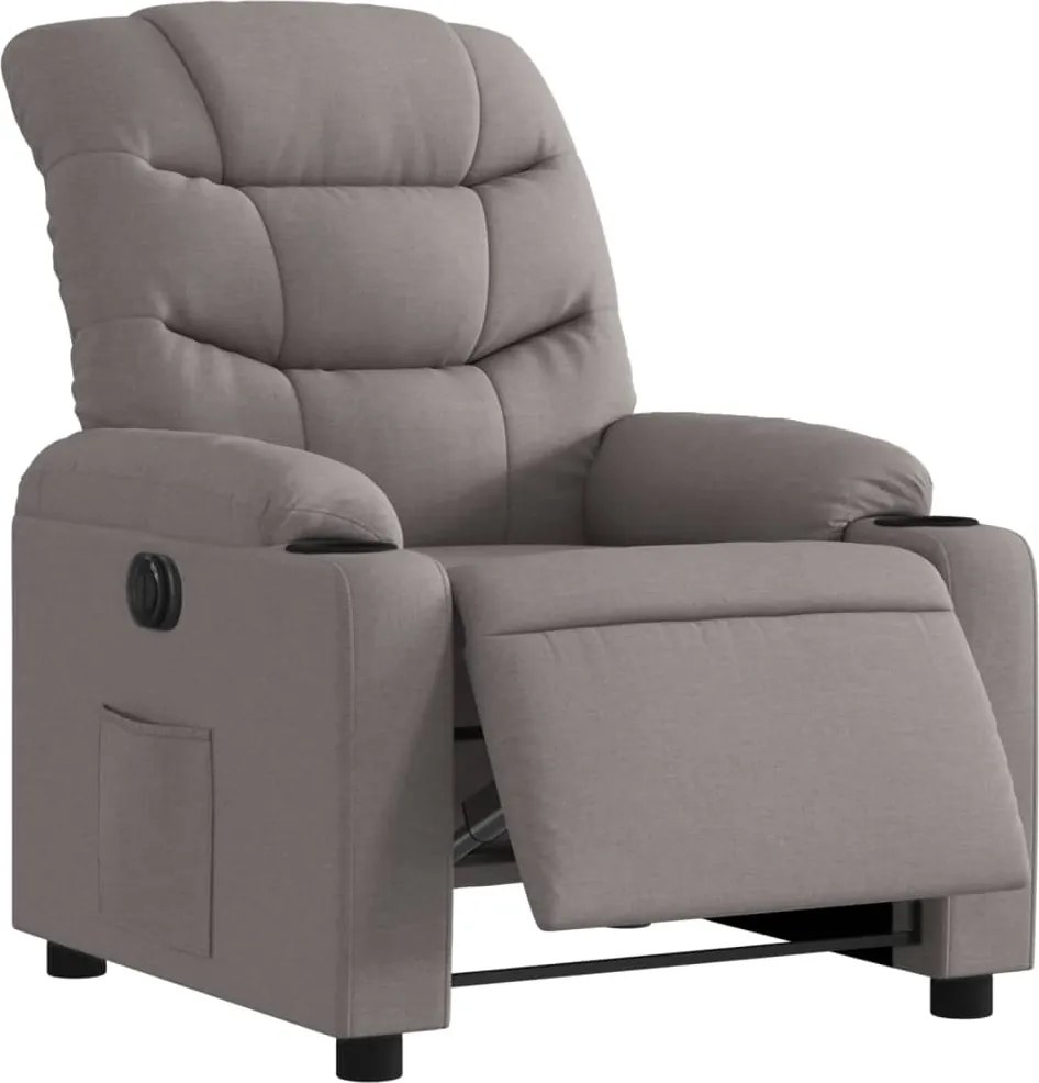 Elektrické polohovací křeslo taupe textil 3206634
