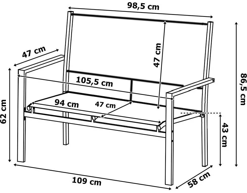 Sada zahradního nábytku GRACIOSA černá