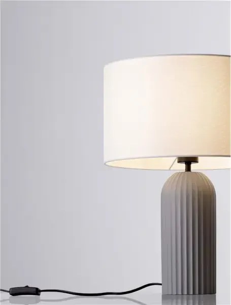 LED šedo-bílá stolní lampa Ammos