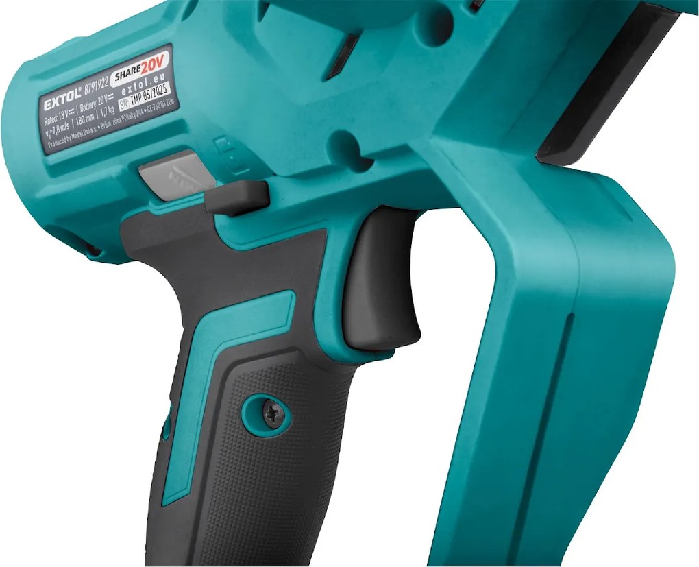 Pila řetězová aku jednoruční SHARE20V, 13cm, BRUSHLESS, bez baterie a nabíječky, EXTOL INDUSTRIAL 8791923