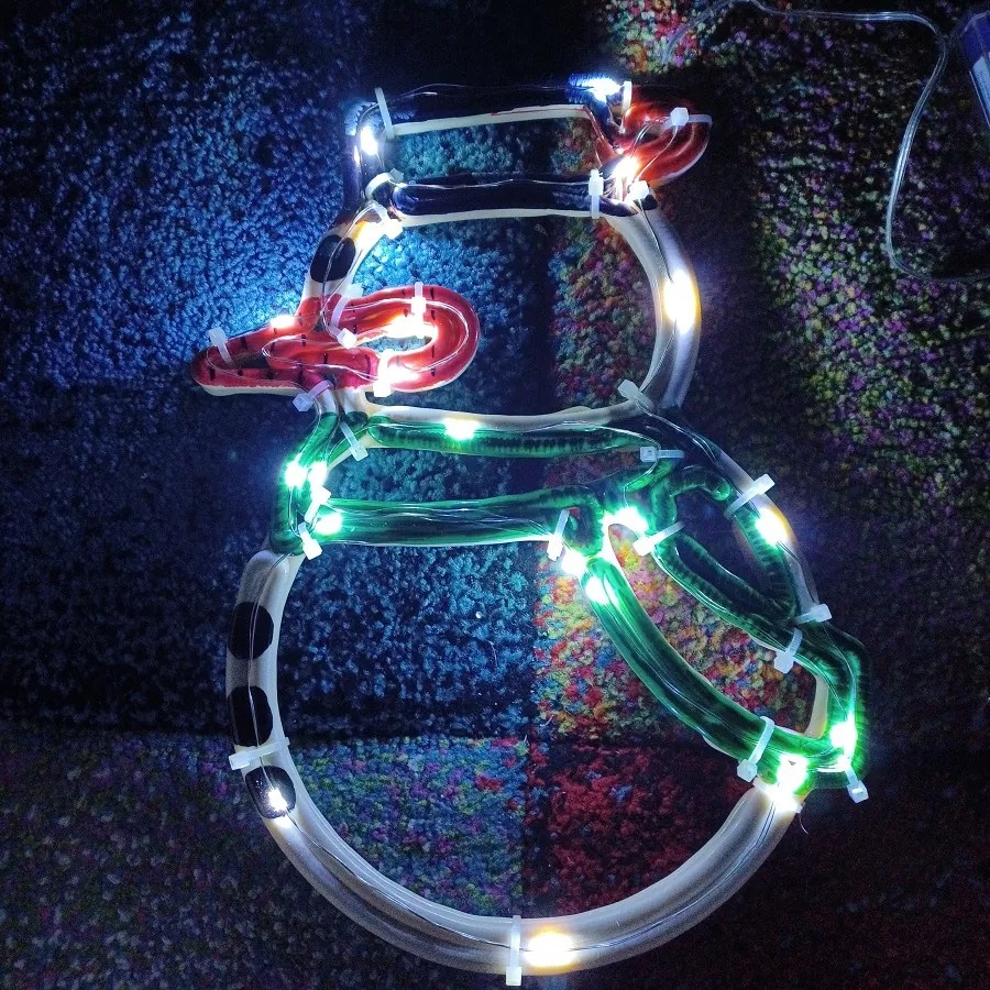 ECOprint vánoční ozdoba sněhulák 30 cm, bílá, 3D tisk, plast, venkovní