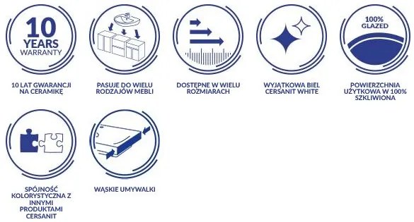 Cersanit Moduo Slim - zapuštěné umyvadlo 50x35cm, bílá, K116-008