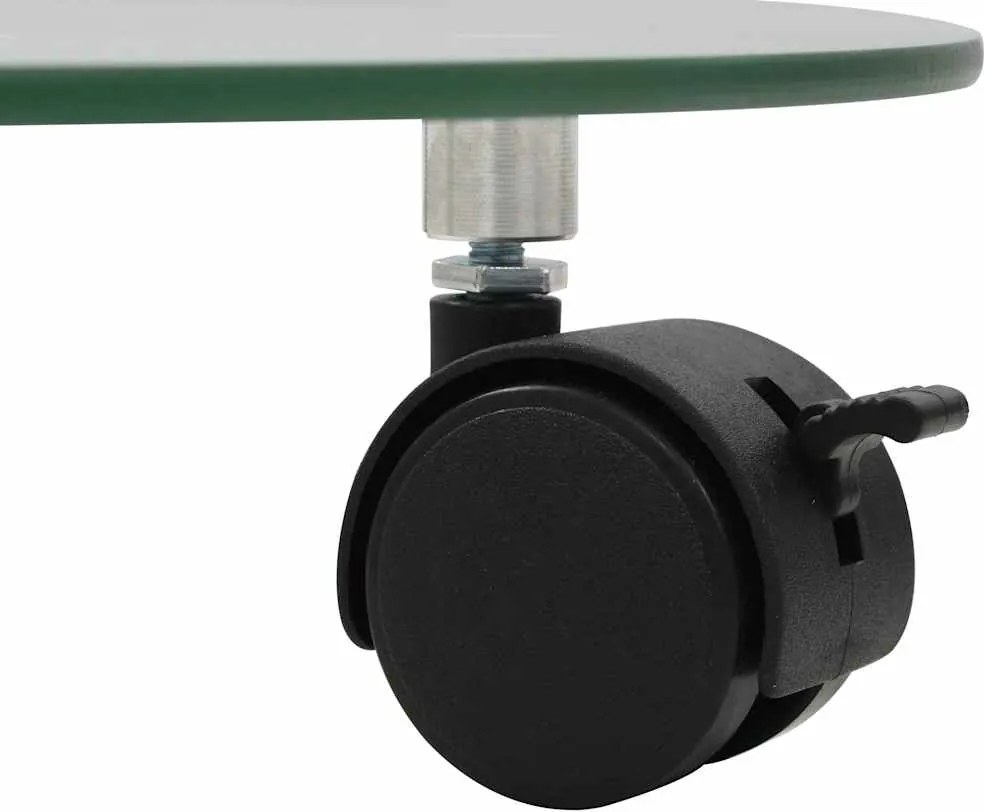 Vozíky pod květináče z tvrzeného skla 2 ks kulaté 28 cm 245691