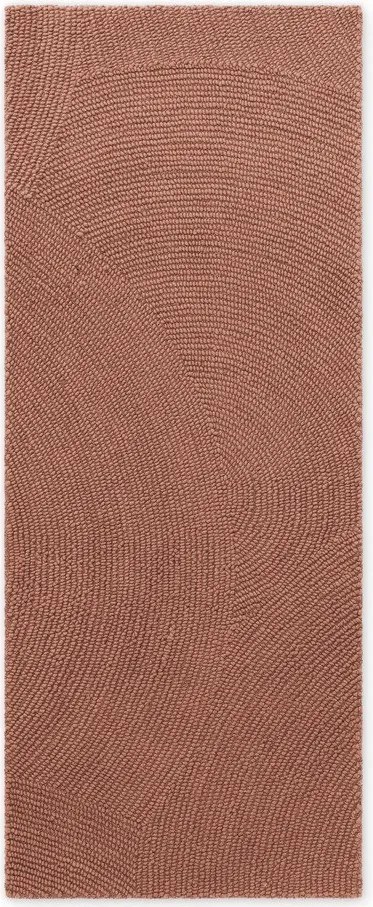 Ručně tkaný vlněný běhoun v terakotové barvě 80x200 cm Calmio – Hanse Home