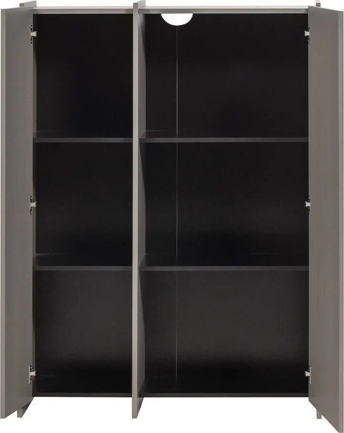 Šedá skříňka v dekoru jasanu 102x140x44 cm Brock – WOOOD