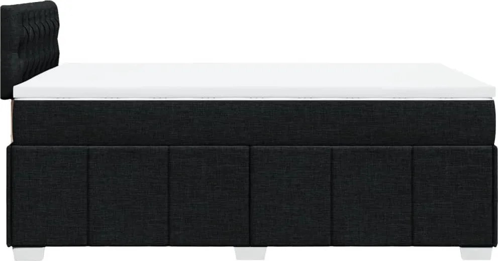 Box spring postel s matrací černá 120x190 cm textil 3287016