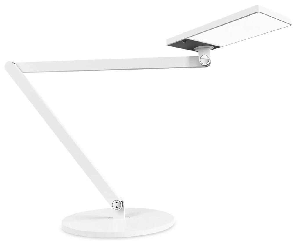 Xal 059-2811677O + 059-2891117 Task, bílá stolní lampa s dotykovým stmívání, senzorem přítomnosti a USB, 12W LED 4000K, výška 35+50cm