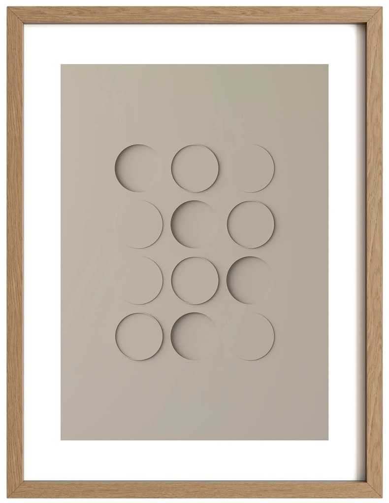 Idealform Poster no. 3 Shadow forms Barva: Smokey taupe, Velikost: 300x400 mm