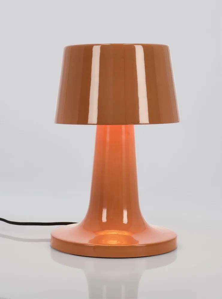 Oranžová kovová LED stolní lampa s kovovým stínidlem (výška 51 cm) Turner – Bizzotto