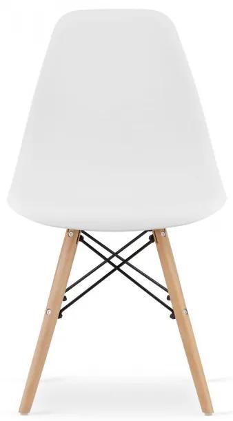 Set jídelních židlí OSAKA bílé (hnědé nohy) 4ks
