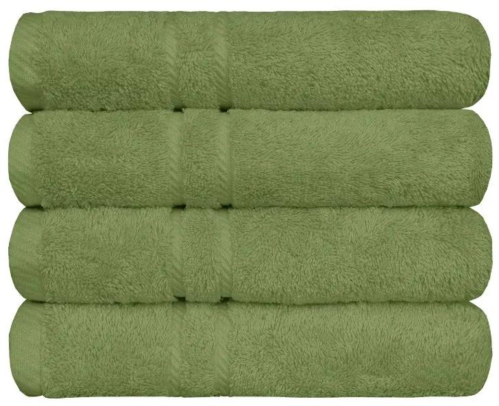 SCANquilt bavlněný ručník COTTONA zelená osuška 100 x 150 cm