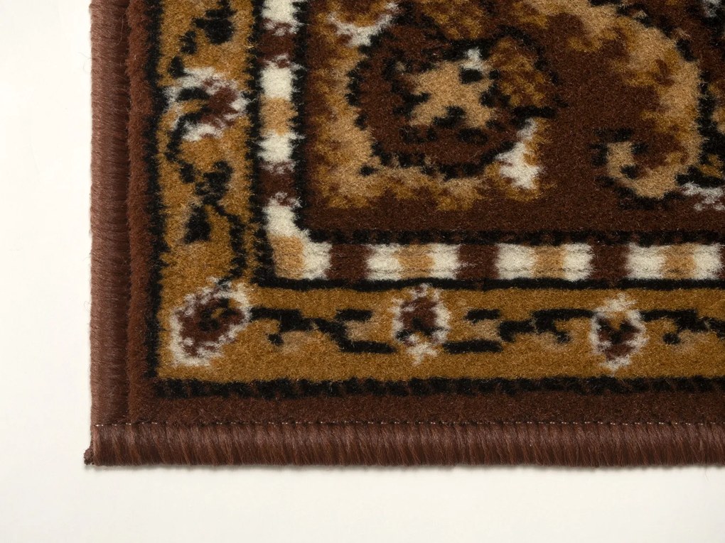 Alfa Carpets, Kusový koberec TEHERAN T-102 brown, 80x150, hnědá, chodba / předsíň