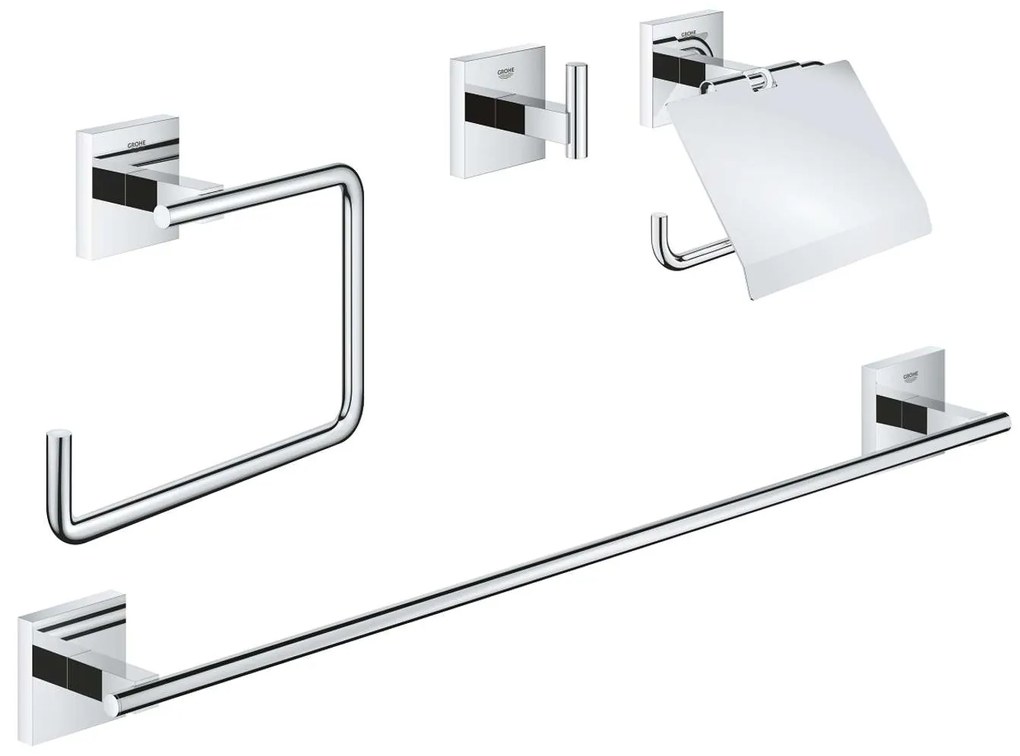 Grohe QuickFix Start Cube - Set koupelnových doplňků 4 v 1, chrom 41115000
