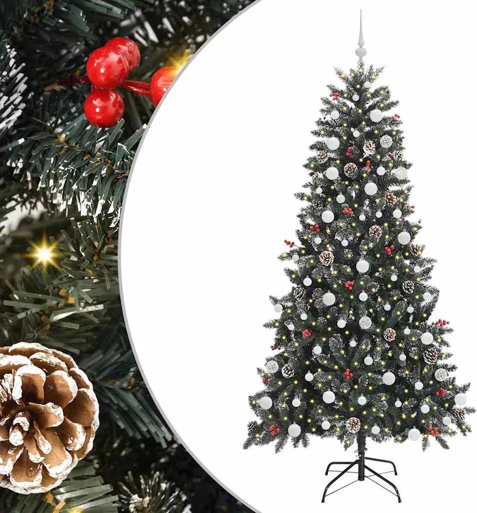 Umělý vánoční stromeček Zelená 210 cm PVC, plast a ocel 3395895