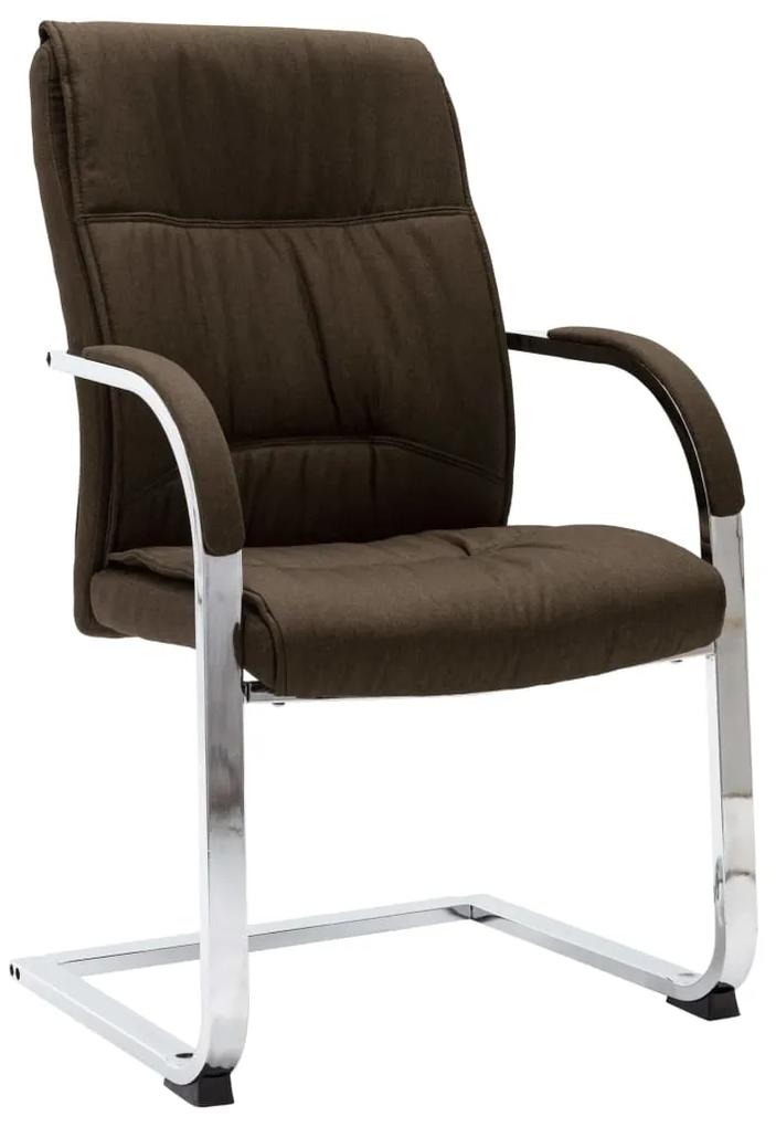 289338 vidaXL Konzolová kancelářská židle hnědá textil