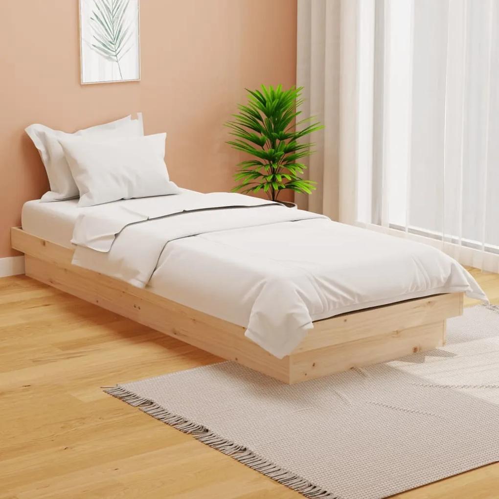vidaXL Rám postele masivní dřevo 75 x 190 cm Small Single [819933] Barva: Černá