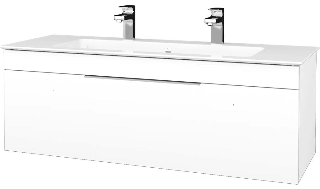 Dřevojas Koupelnová skříň ASTON SZZ 120 Varianta: N01 Bílá lesk / Úchytka T05 / M05 Béžová mat