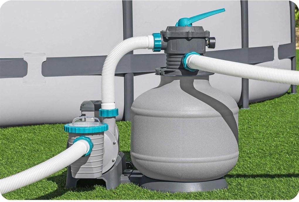 Bestway 58486 bazénové pískové čerpadlo s 11355 l/h a filtračními koulemi pro účinné čištění vody