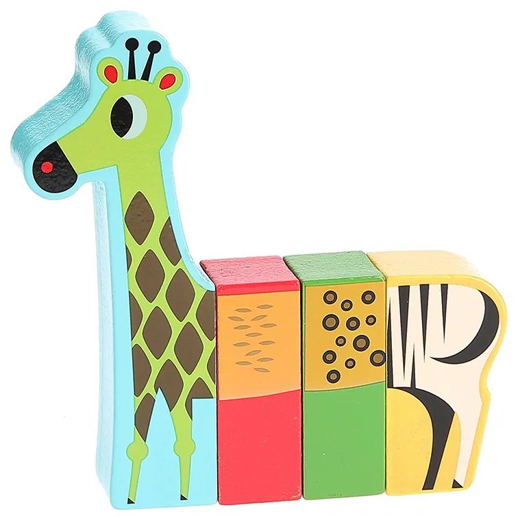 Vilac Dřevěné puzzle Veselé safari