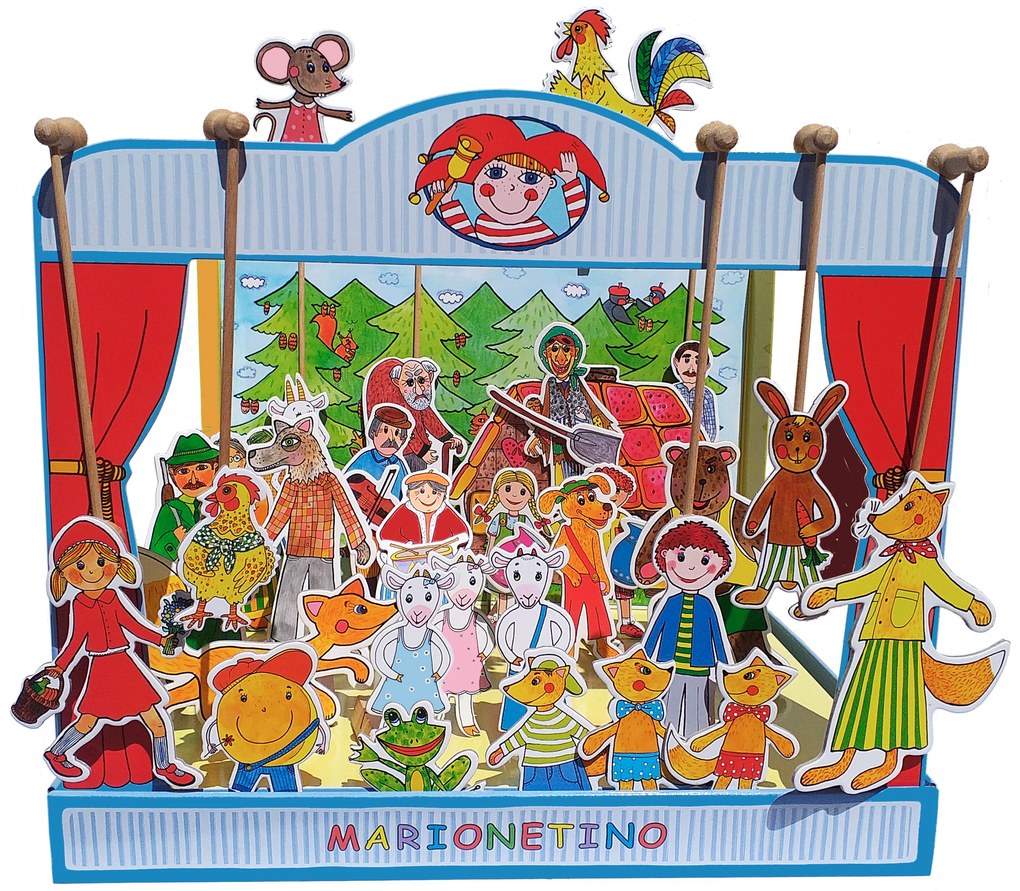 MARIONETINO – Loutkové divadlo 30 loutek (6 pohádek)