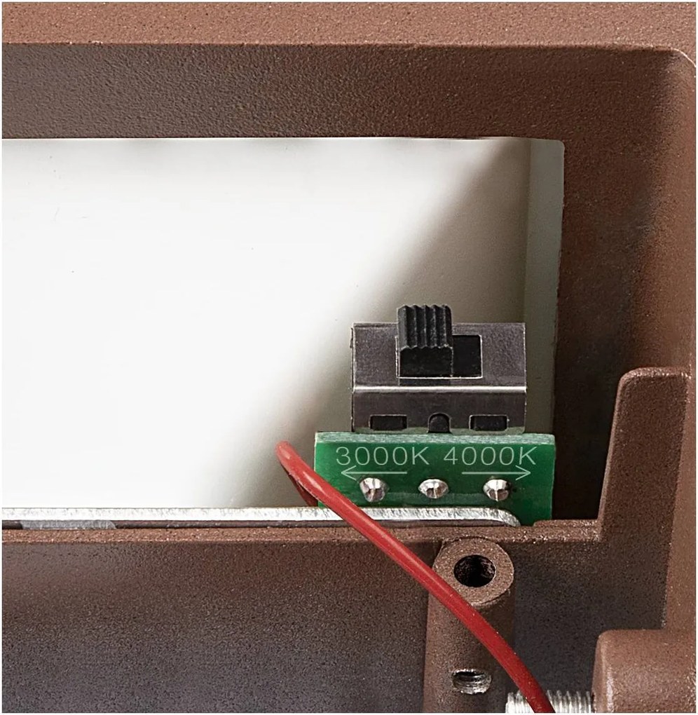 LA 1005150 SITRA S WL SINGLE venkovní LED nástěnné přisazené svítidlo rezavé CCT switch 3000/4000 K - BIG WHITE (SLV)