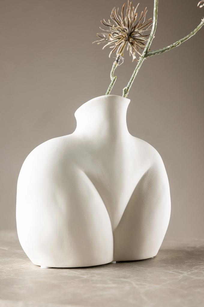 Váza Harvey, smetanová, 17x10x15
