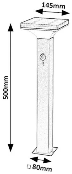 Rabalux 77045 - LED Solární lampa GELEEN LED/4W/3,7V IP44 černá
