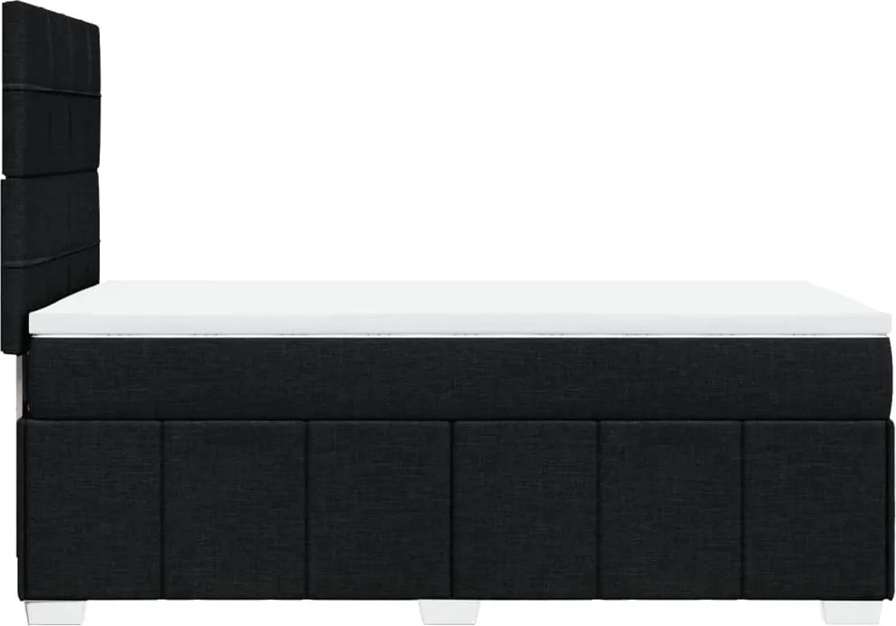 Box spring postel s matrací černá 80 x 200 cm textil 3291497