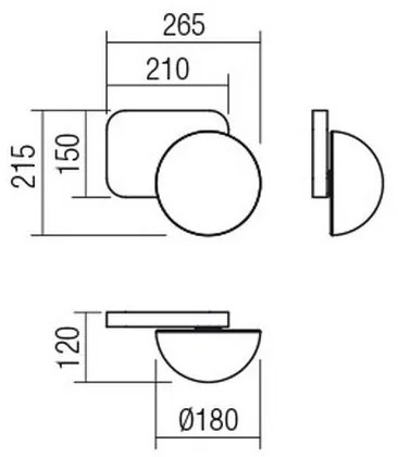 Redo 01-2470 - Nástěnné svítidlo LUMIEN 1xG9/10W/230V zlatá/bílá