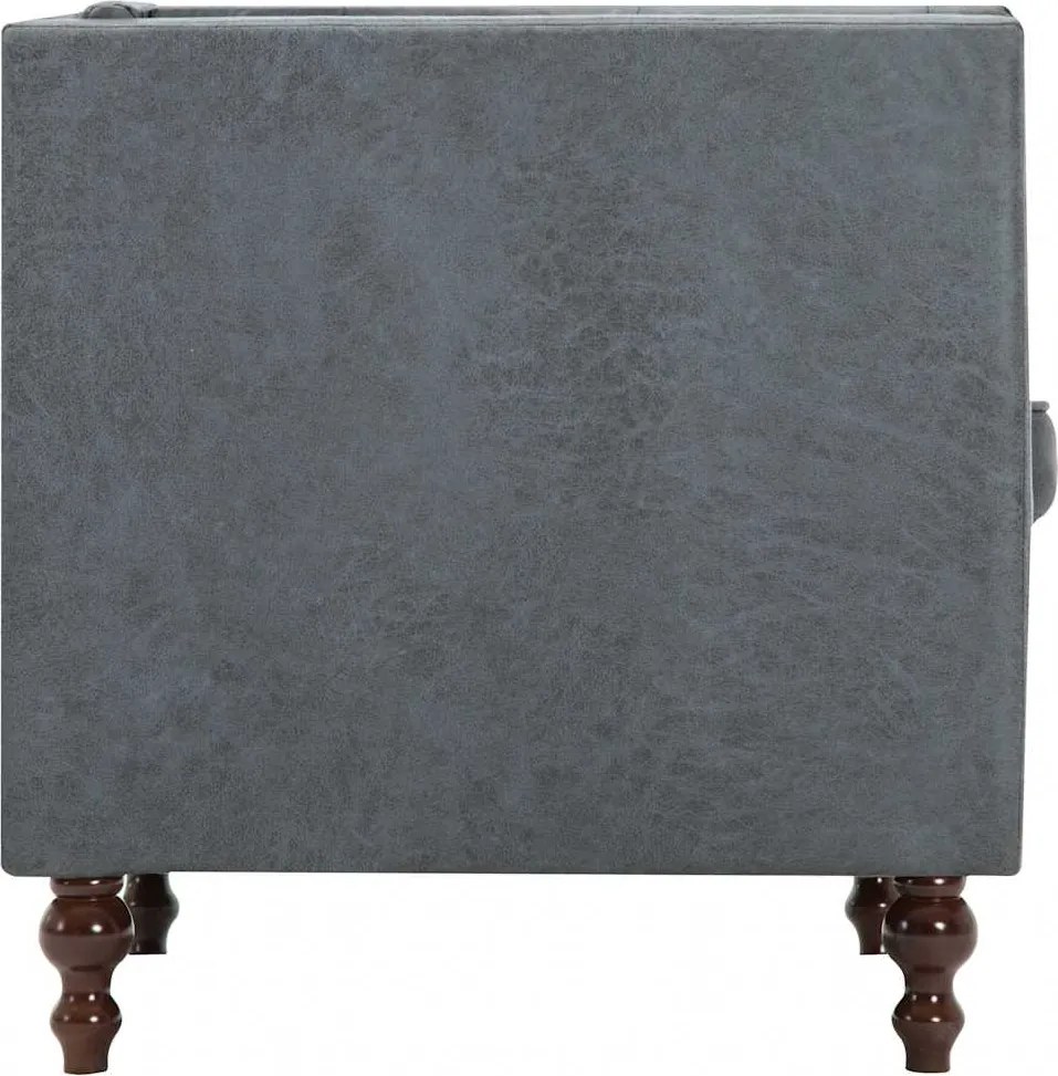 Křeslo šedé textil 247158
