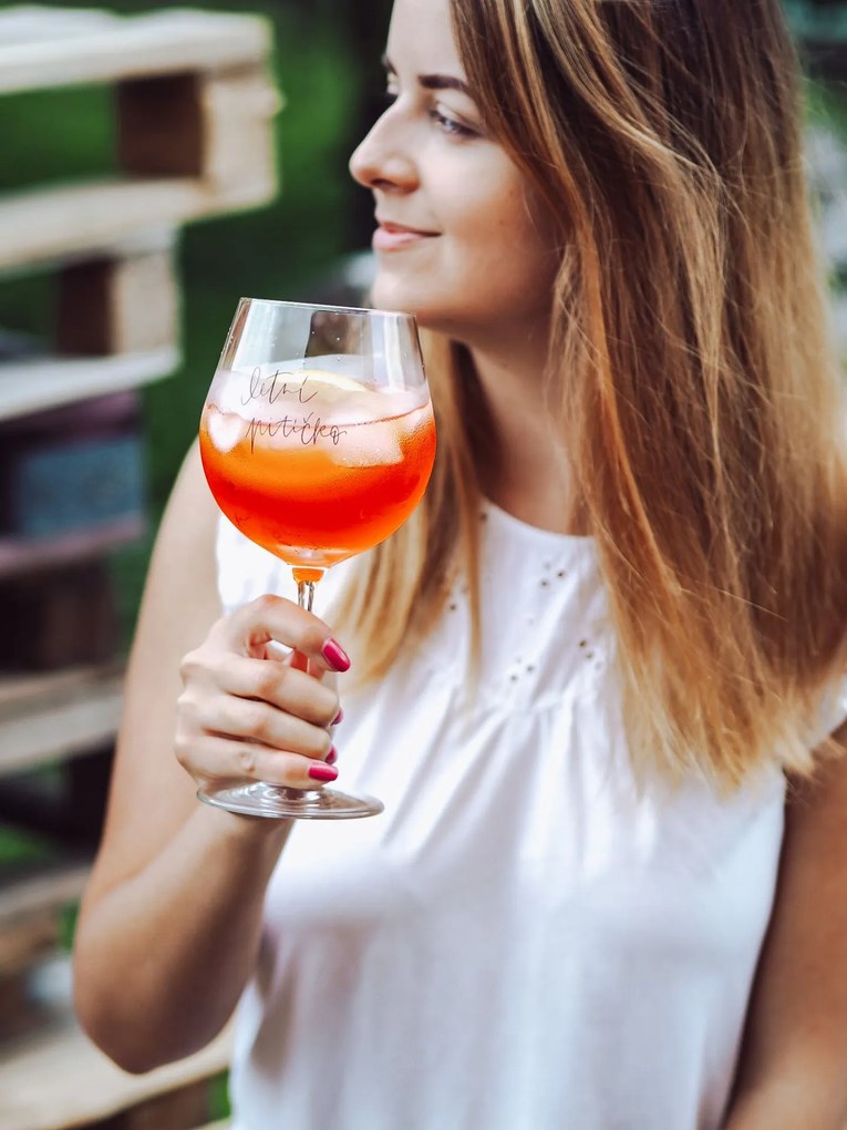 Bella Rose Sklenice na drink Letní pitíčko, čirá barva, sklo