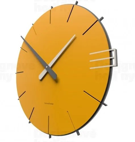 CalleaDesign 10-019 Mike žlutý meloun-62 - ral1028 42cm nástěnné hodiny