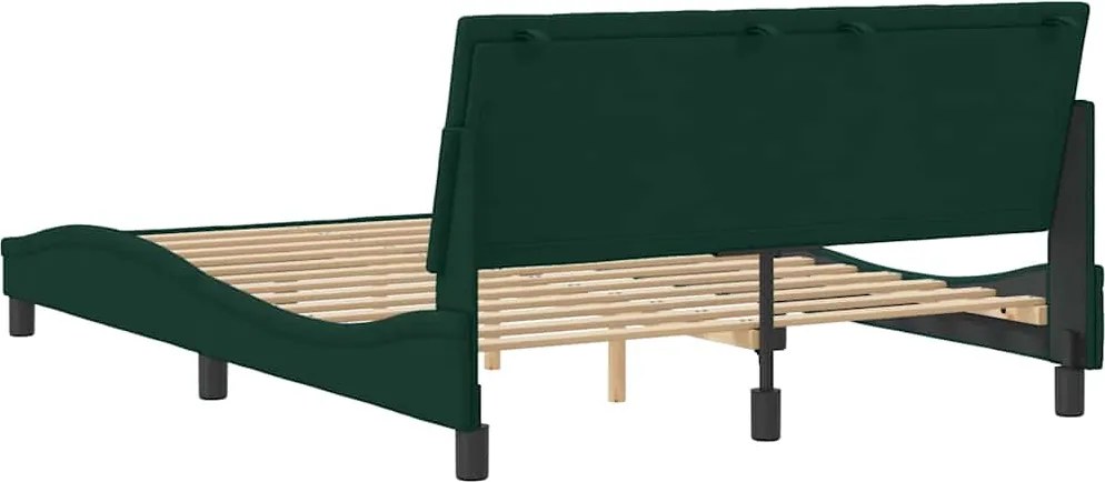 Rám postele bez matrace Hanko tmavě zelená 120 x 200 cm samet 3207840