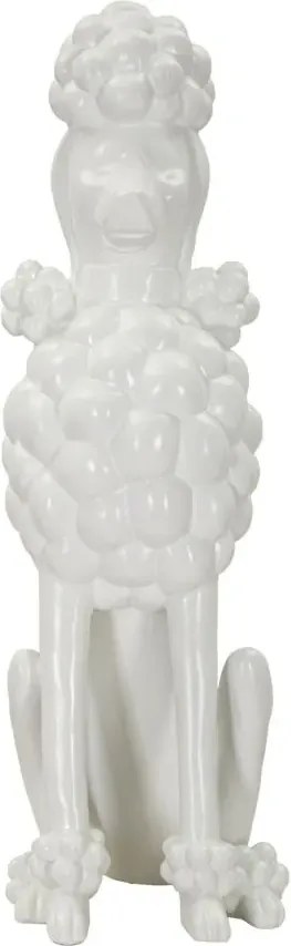 Dekorativní soška Dog 61 cm bílá