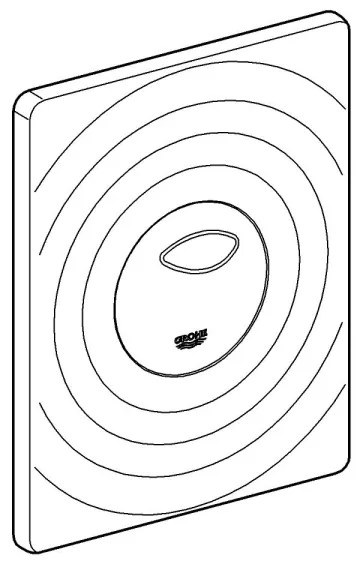 GROHE 38861000 - Ovládací tlačítko SURF 156 × 197 mm lesklý chrom