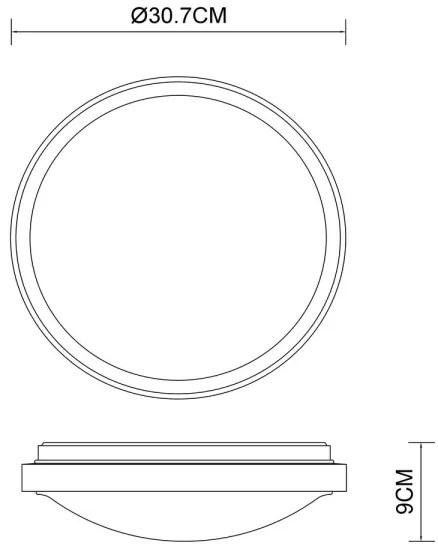 Globo 41764-12 - LED Stropní svítidlo BRUNO LED/12W/230V 307 mm 3000/4500/6000K