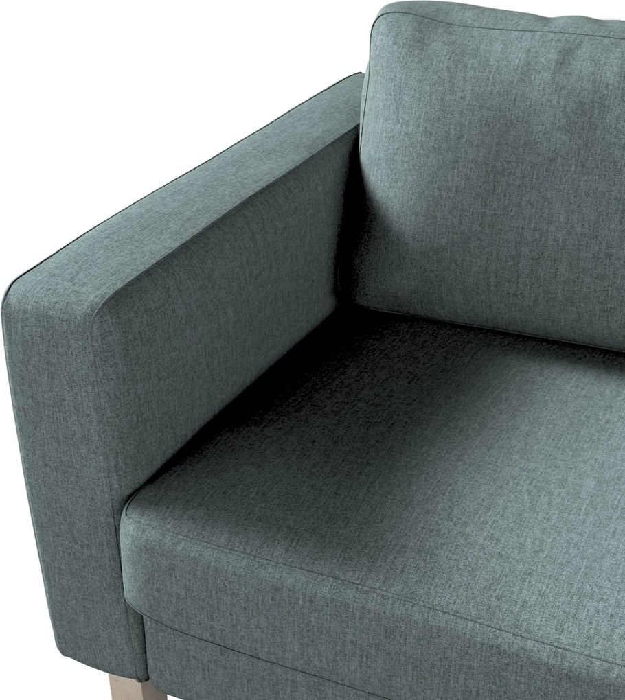Potah na pohovku IKEA Karlstad, 3-místná, rozkládací barva modrá látka pletený vzor