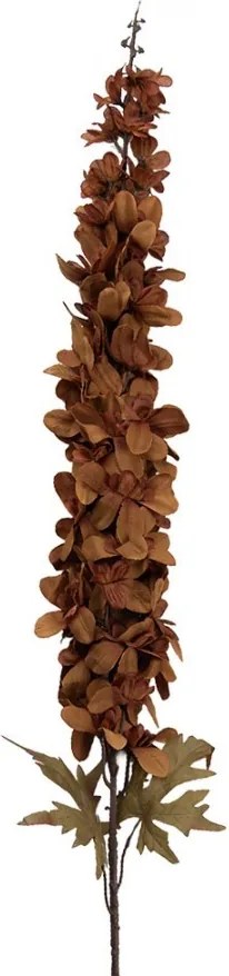 Dekorace umělá květina ostrožka Delphinium s hnědým květem - 8*8*124 cm