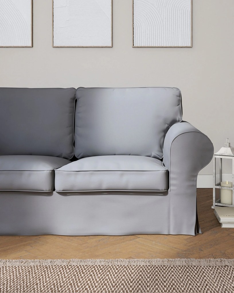 Potah na pohovku IKEA Ektorp 2-místná, rozkládací, STARÝ MODEL barva šedá