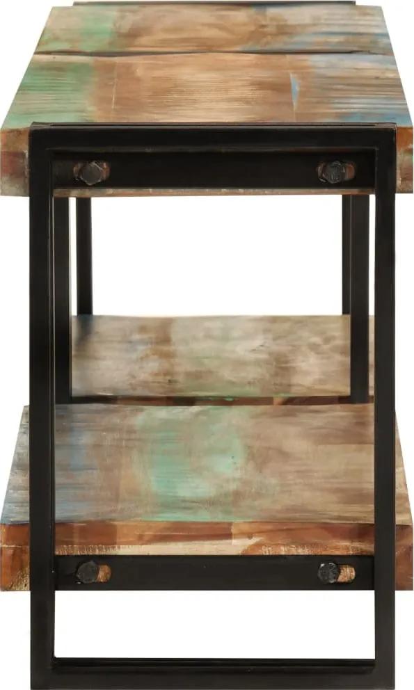 vidaXL TV skříňka 140 x 30 x 40 cm masivní recyklované dřevo [356173] Barva: Černá