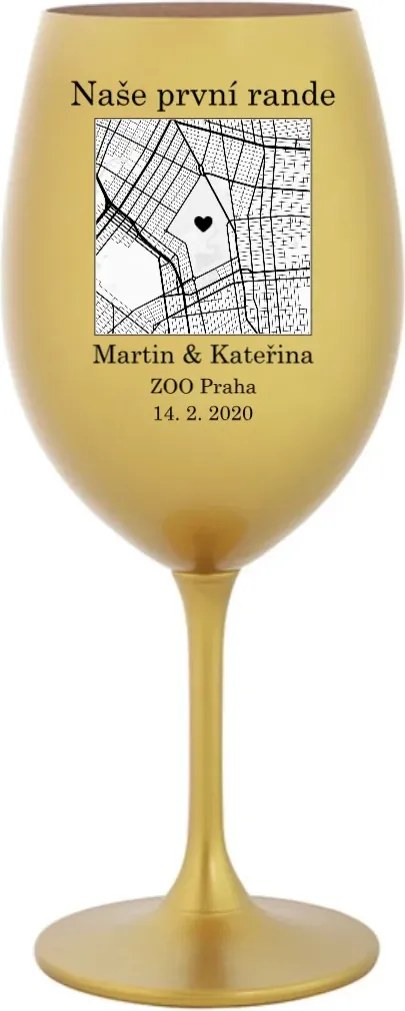 Personalizovaná sklenice s mapou