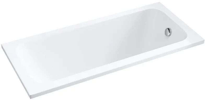 BPS-koupelny Akrylátová obdélníková vana k vestavbě HYD-NIL150-VEST 150x70 cm bílá, odtokový komplet chrom