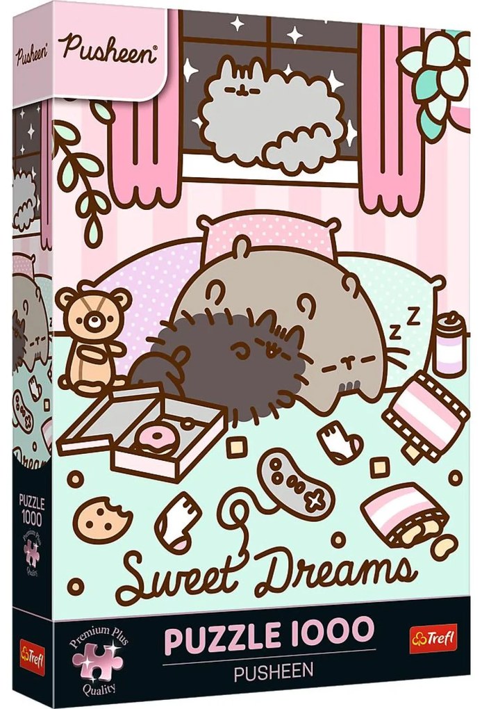 Trefl Puzzle Premium Plus: Pusheen 1000 dílků 48x68,3cm v krabici 27x40x6cm